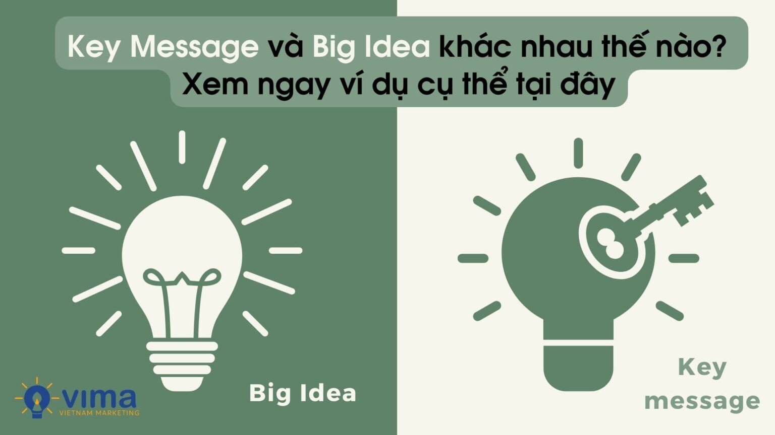 Key message và Big idea khác nhau thế nào? Xem ngay ví dụ cụ thể tại ...